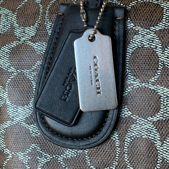 Coach | Bags | Coach Taxi Zip Top Tote Signature Coated Canvas Brown ...